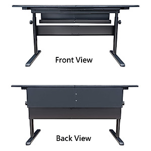 Thermaltake Tt Gaming Level 20 Gt Battlestation Computer Gaming Desk, Adjustable Heights, Scratch Resistant Surface, Full-Sized Desk Mat, GD-LBS-BRHANX-01 , Black