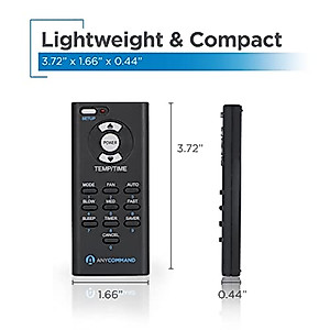 AnyCommand ACR-01 Universal AC Remote Control for Window Air Conditioners, Black, (Error:#Name?)