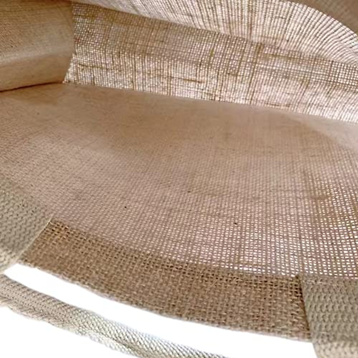 Achaohe Burlap Tote Bags Bulk 6 Pack Jute Reusable Canvas Gift Favors Bag with handle Water Resistant for Women Bridesmaid Wedding Beach Shopping (6 Pack 12 x 9.8 x 3.9)