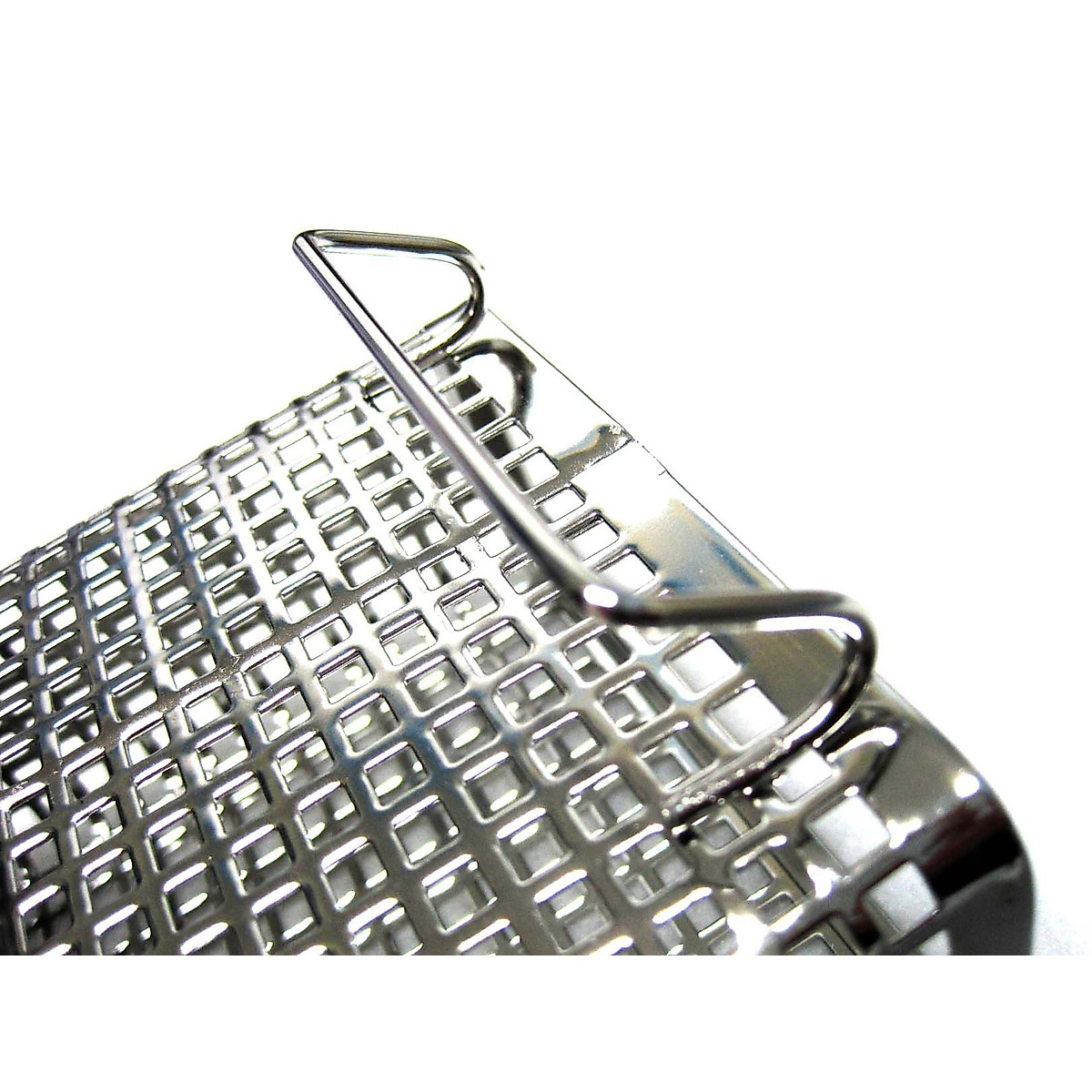 Small Square Stainless Steel Perforated Cutlery Basket Sink Rack Storage Silver by Stopia