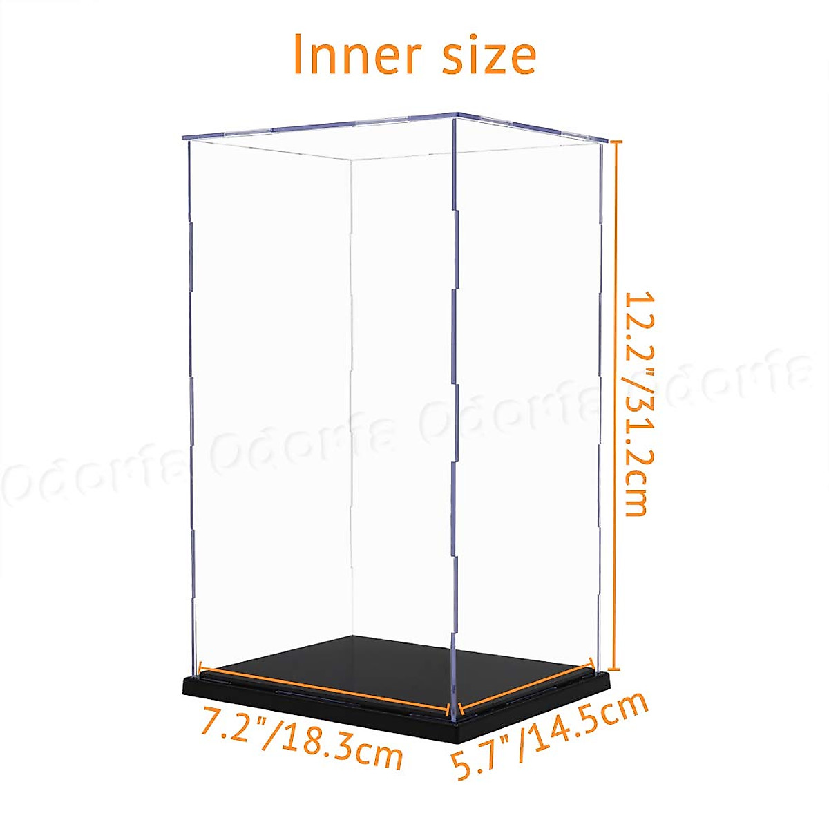 Odoria Clear Acrylic Assembly Required Display Box Case 12.2" High Dustproof Figure Display