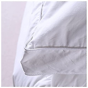 ROSE FEATHER Goose Down Feather Bed Mattress Topper,Down Matress Topper Cover with Straps,Plush Soft Fluffy Baffled Pillowtop Mattress Pad Feather Topper RV King-All Season(Size:72x80inchs)