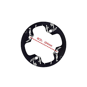 UPANBIKE Mountain Bike Chainring Guard BCD 104mm Aluminum Alloy Chainring Protector Cover for 32~34T Bicycle Chainring Sprockets