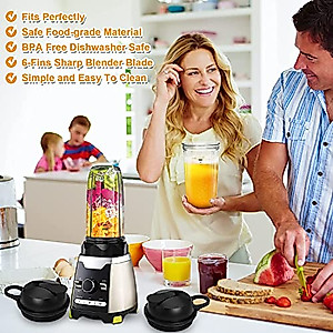 24oz Cup Pro 1000 Blender Blade Compatible with Nutri-bullet Blender Combo Select 1200 1000W Blender Motor Base NBC12A With 2x Lids Replacement Part For Combo Easy Twist Extractor Blade