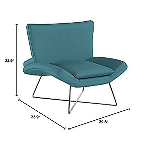 Amazon Brand – Rivet Farr Lotus Accent Chair, 39.8"W, Aqua