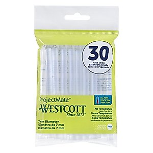 Westcott Premium Mini All-Temperature Glue Sticks, Pack of 30 (16837)