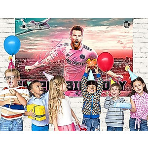 Soccer Star Birthday Party Decorations Backdrop, Soccer Player Themed Birthday Party Banner for Fans Birthday Party Photo Background, Football Banner Photo Booth Props