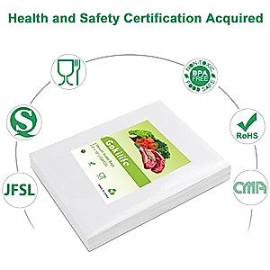 Gokilife Vacuum Sealer Bags - 100 Plus Pint Size 8" x 10" for Food Saver, Commercial Grade PreCut Bags with BPA Free and Heavy Duty, Seal a Meal, Great for Vac Storage, Meal Prep or Sous Vide（4 mil+14 mil）