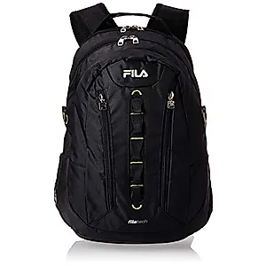 Fila Vertex Tablet and Laptop Backpack, Black, One Size