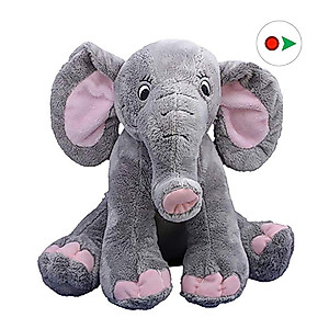Stuffems Toy Shop Record Your Own Plush 16 inch Elephant - Ready to Love in A Few Easy Steps