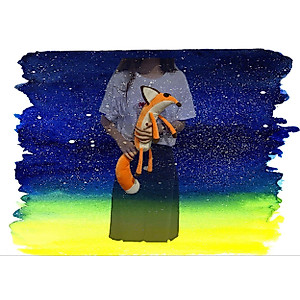 The Little Fox Le Petit Fox Plush Doll Puppet Toy, Fox Throw Pillow Orange Fox Cartoon Sleeping Stuffed Toy for Prince Christmas/Birthday/Party