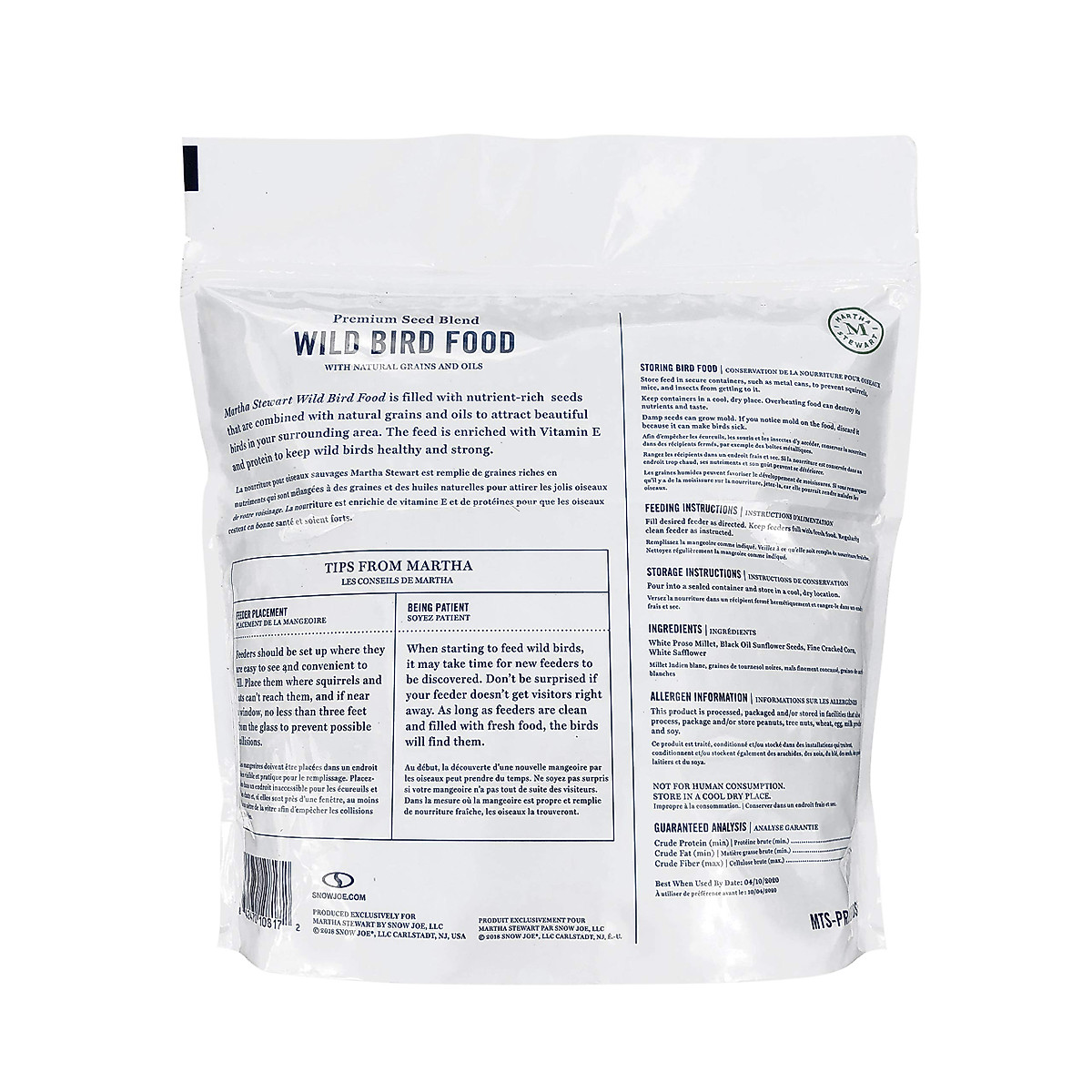 Martha Stewart MTS-PRMBRDSD 5-Pound Premium Song Blend Bird Seed, Clear