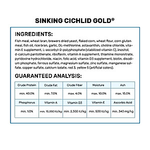 Hikari 12-Ounce Sinking Cichlid Gold Pellets for Pets, Medium