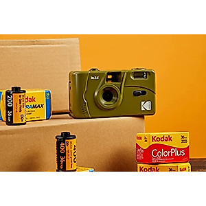Kodak M35 35mm Film Camera, Reusable, Focus Free, Easy to use, Build in Flash and Compatible with 35mm Color Negative or B&W Film (Film and Battery NOT Included) (Olive Green)