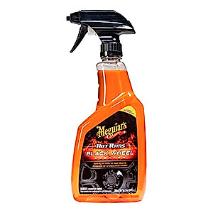 Meguiar's Hot Rims Black Wheel Cleaner - Powerful Formula to Easily Remove Stubborn Brake Dust & Tough Grime - 24 Oz