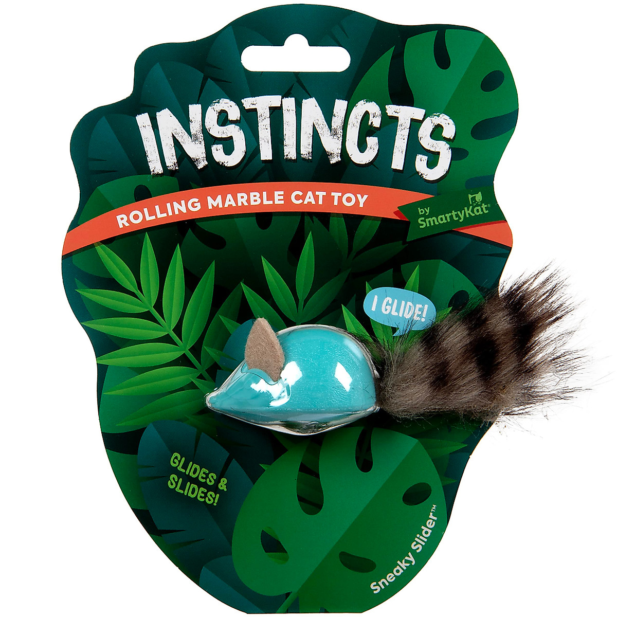 SmartyKat Instincts Sneaky Slider Rolling Interactive Cat Toy - Blue, One Size