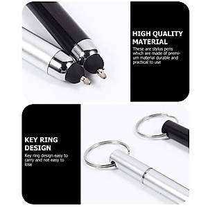 Hemobllo Black Pens Ballpoint Mini Stylus Pen with Keyring Capacitive Stylus Pen Keychain Stylus Tablet Pen for Signature Portable Touch Screen 12pcs Pens Ballpoint