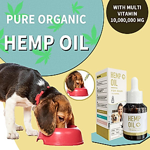 ZOEDUL Hеmp Oil for Dogs - Pets Hemp Calming Drops for Anxiety Sleep Pain Inflammation Arthritis Allergies - Supports Skin Itchy, Joint & Hip Health - Herbal Supplements- Non-GMO