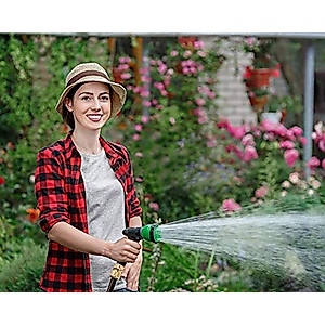 HQMPC Garden Hose Quick Connect Solid Brass Quick Connector Garden Hose Fitting Water Hose Connectors Garden Hose Disconnect 3/4 inch GHT (2Sets) (2Female+2Male)