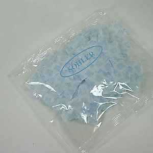 Premium Silica Gel Desiccant Packs 1 Gram 100 Packets Moisture Absorbers Dehumidifier Oil Resistant Food Pharmaceutical Contact Safe for Storage