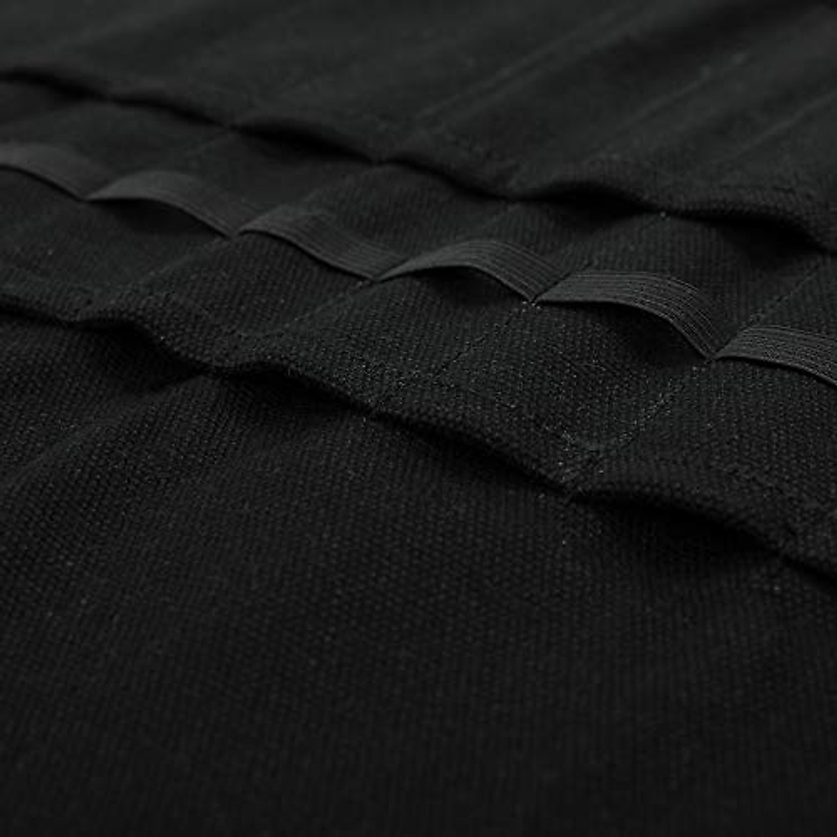 Denifiter 22 Pockets Waxed Canvas Roll-up Pencil Bag, Heavy Duty Portable Watercolor Oil Brush Canvas Pouch ( Black )