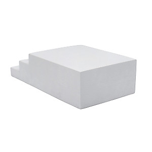 Teak Tuning Monument Series Concrete Fingerboard Obstacle, The Stoop Manual Pad Stairs - 3" Wide, 5.5" Long - Ultra Premium, Super Durable Polymer Modified Concrete - Sterling Gray Colorway