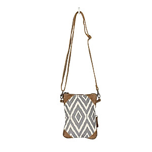 Myra Bag Gladden Upcycled Canvas Crossbody Bag S-1357, Brown, One Size