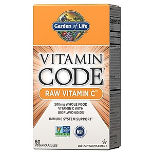 Garden of Life Vitamin Code Raw Vitamin C 60 Capsules