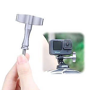 [2 Pack] SEASKY Tool-Free All Aluminum Alloy Metal Thumb High Torque T Type Fixing Screws for Gopro Hero 11/10/9/8/7 & DJI Action 2/3 Sports Camera Mount Clamps Accessories
