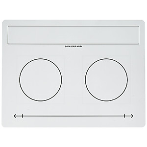 Didax Educational Resources, 10-Board Set Write-On/Wipe-Off Fraction Mats, White, Black