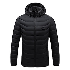 Men's Heated Jacket Winter Heating Coat Women Heated Hoodie 17 Heating Areas Smart Electric Heated Jackets Body Warmer