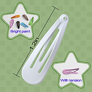 Snap Mini Hair Clips, 100PCS Premium Kids Barrettes Metal Non Slip Hair Bow Clips for Girls Toddler, 1.2 Inch 20 Colors