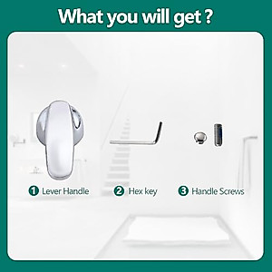 RAINREVIVE Repalcement Shower Handle, Compatible for 1300/1400 Series Tub Faucet for Delta, H79 Single Metal Lever Handle Kit, Chrome