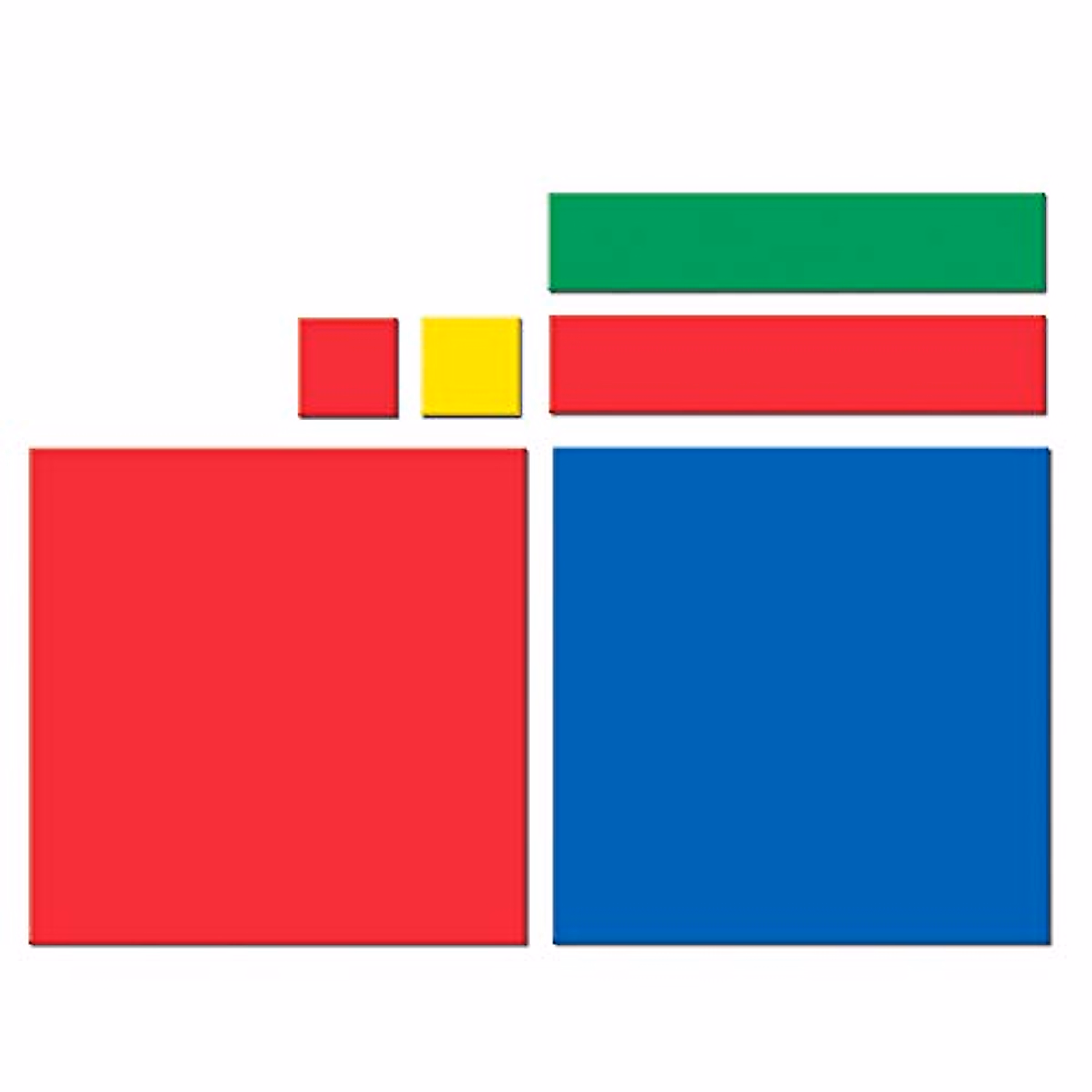 Learning Resources Magnetic Algebra Tiles, Algebraic Math Skills, Magnets for Any Magnetic Surface, 72 Piece Set, Ages 11+