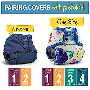 Kanga Care Rumparooz Reusable Cloth Diaper Covers One Size for Fitted Diapers and Prefolds with Double Gusset (5pk) - Prints