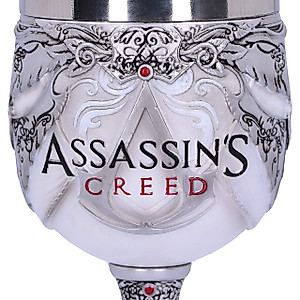 Nemesis Now Officially Licensed Assassins Creed White Game Goblet, Resin w. Stainless Steel