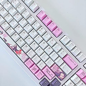 Two-Dimensional PBT Sublimation Original Factory extensive Universal Mechanical keycaps (Midouzi keycap 135 Keys)