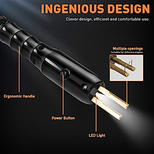 OIMERRY Plastic Welder Kit with 800pcs Hot Staples, 5-Level Adjustable Power, 110V Hot Stapler Bumper Plastic Repair Welding Kit