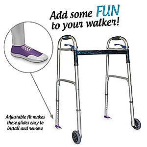 Sneaker Walker Glides for 1" Walker Tubes - Purple - 1 Pair