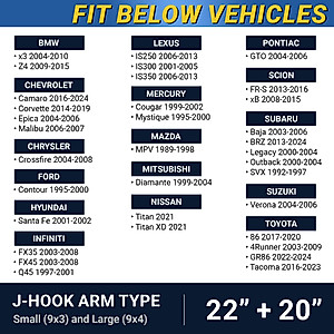 Mega Racer All-Season Wiper Blades 22 Inch & 20 Inch, Vehicle Specific Fit, OEM Quality Automotive Replacement, Front Windshield, Pack of 2 MR-WB-22-20