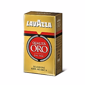 Lavazza: "Qualità Oro" Roasted Ground Coffee, Gold Quality Taste 8.81 OZ (250gr) [ Italian Import ]