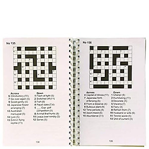 Large Print Crossword Puzzles: Over 200 Puzzles to Complete with Solutions - Include Spiral Bound / Lay Flat Design and Large to Extra-Large Font Including for Adults