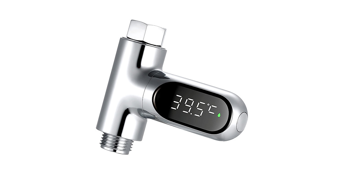 FUCHU LED Digital Shower Display: Real-Time Temp & No Battery