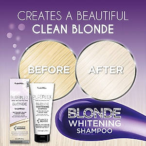 Knight & Wilson PurePlex Bond Reconstructing Blonde Shampoo. Neutralizes Brassy & Yellow Tones in All Blonde, Lightened and Grey Hair Whilst Repairing and Leaving Crisp White Blonde.