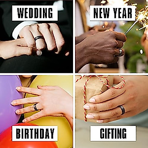 Truly Alpha Camo Mens Silicone Wedding Band - Pack of 2 | Green Camo Silicone Rings for Men | 6mm Silicone Ring Men | Flexible Silicone Wedding Band Men | Rubber Rings Men Size 13