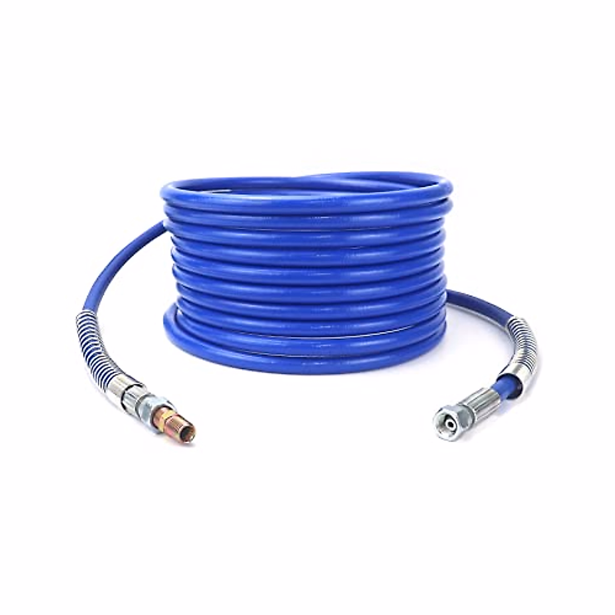 QWORK Airless Paint Hose, 25 Ft. x 1/4 in Airless Paint Sprayer Hose, 3300 PSI Universal Flexible Fiber Tube, High Pressure Sprayer Tube, Blue