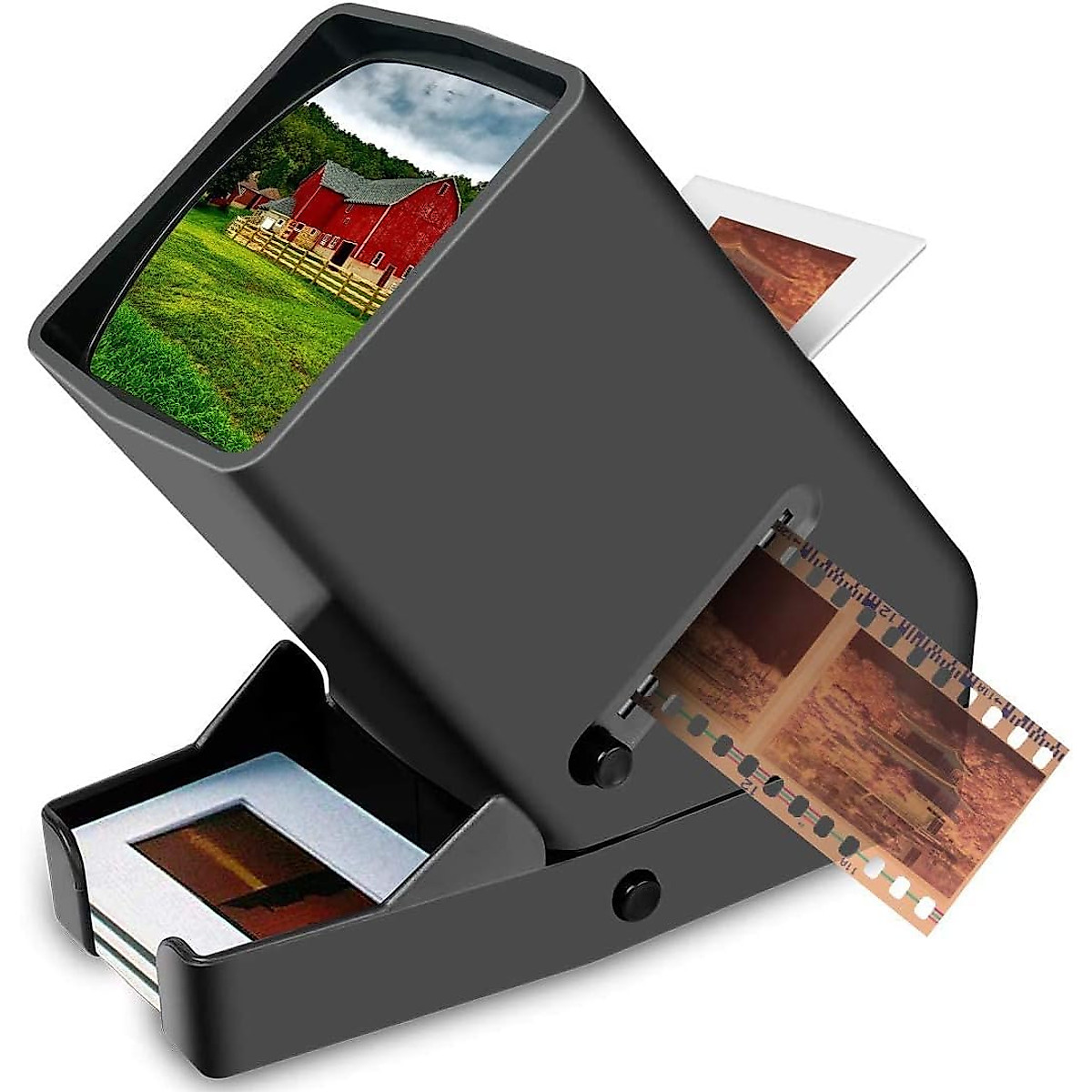 35mm Slide Viewer LED Transparency Viewer, 3X Magnification, Handheld Viewer for 35mm Slides & Film Negatives