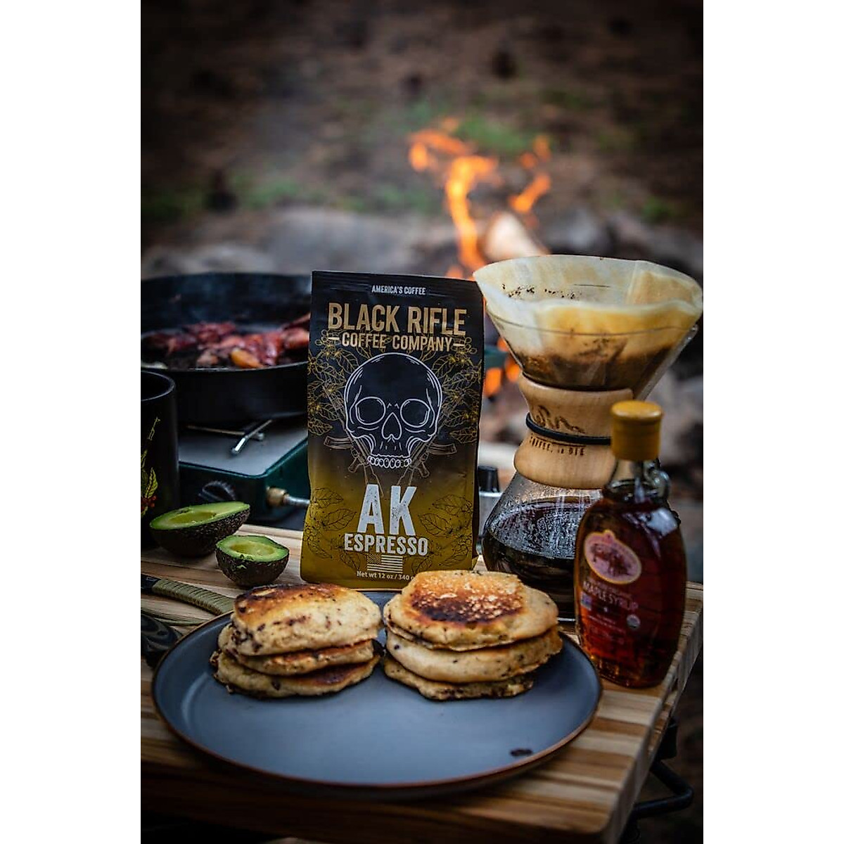 Black Rifle Coffee Company AK Espresso, Medium Roast Ground Coffee, 12 OZ Bag