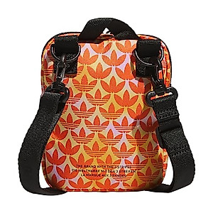 adidas Originals Utility Festival 3.0 Crossbody Bag, Gradient Monogram/Orange/Black, One Size