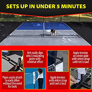 ANYTHING SPORTS Deluxe Heavy Duty Pickleball Net with Wheels 2.0